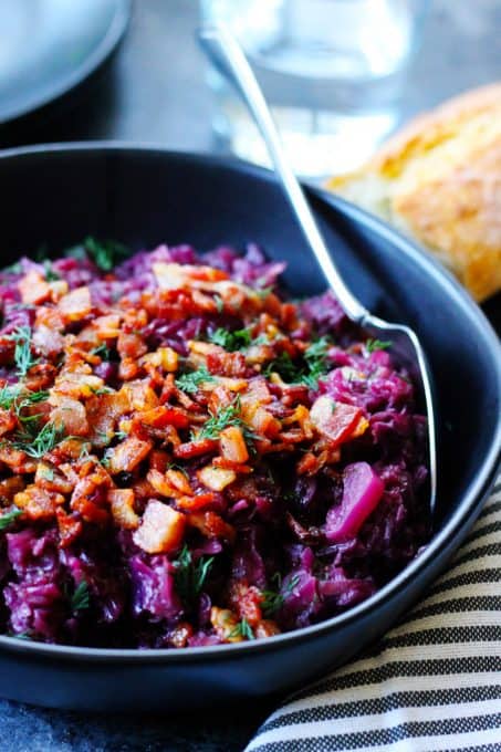 Rotkohl (German Red Cabbage Recipe with Bacon) - Eating European
